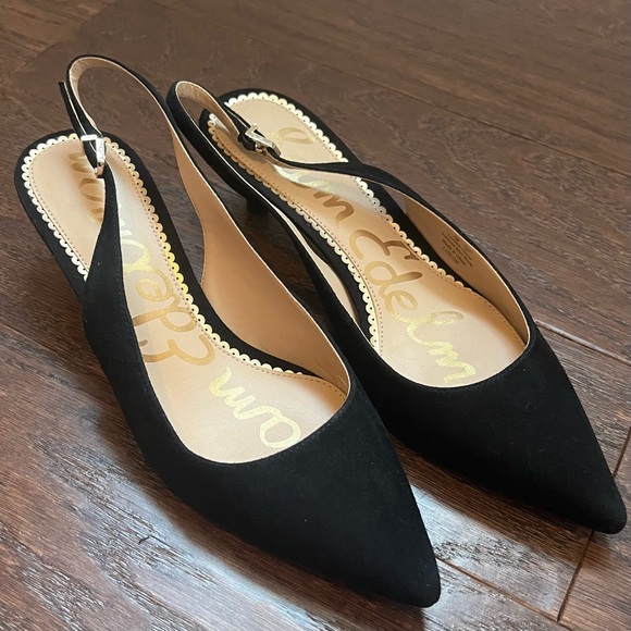 Sam Edelman | Shoes | Sam Edelman Ludlow Slingback Kitten Heels Black ...